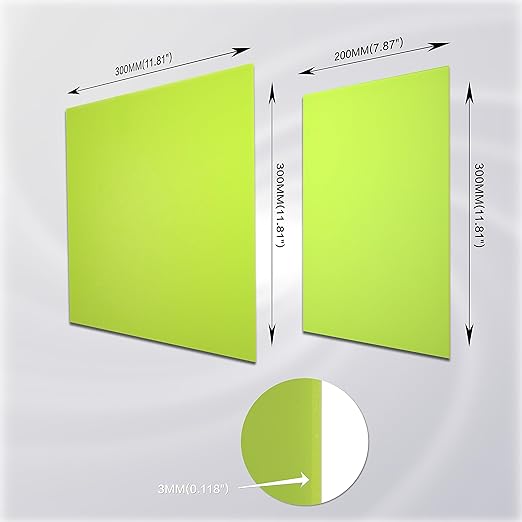 2 Pack 1/8 Fluorescent Neon Acrylic Sheets – Glow in Dark for Laser ...